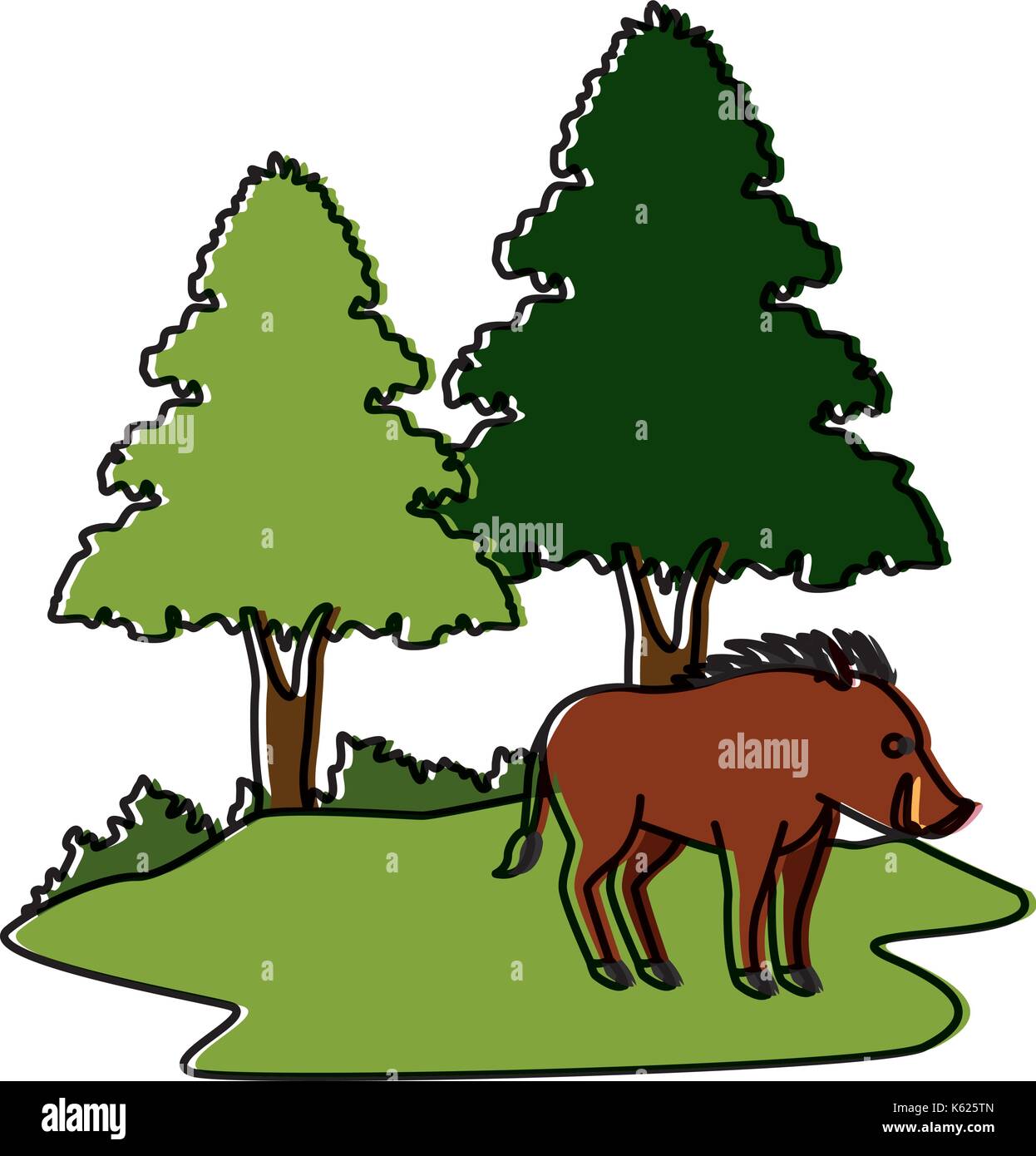 Jabali animal cartoon Stock Vector Image & Art - Alamy