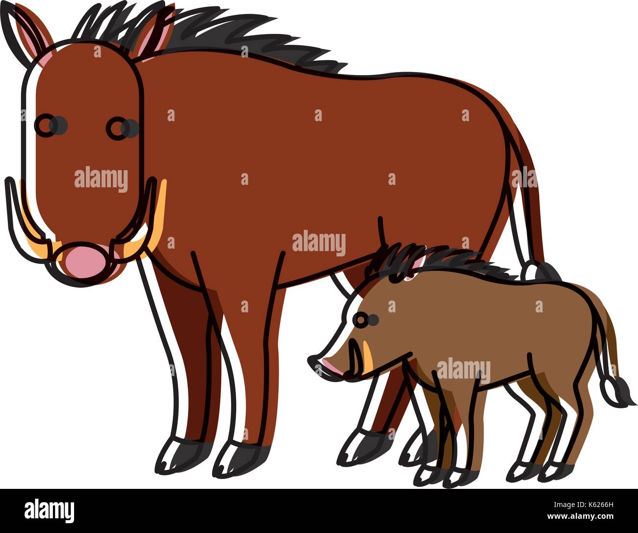 Cartoon jabali Stock Vector Images - Alamy