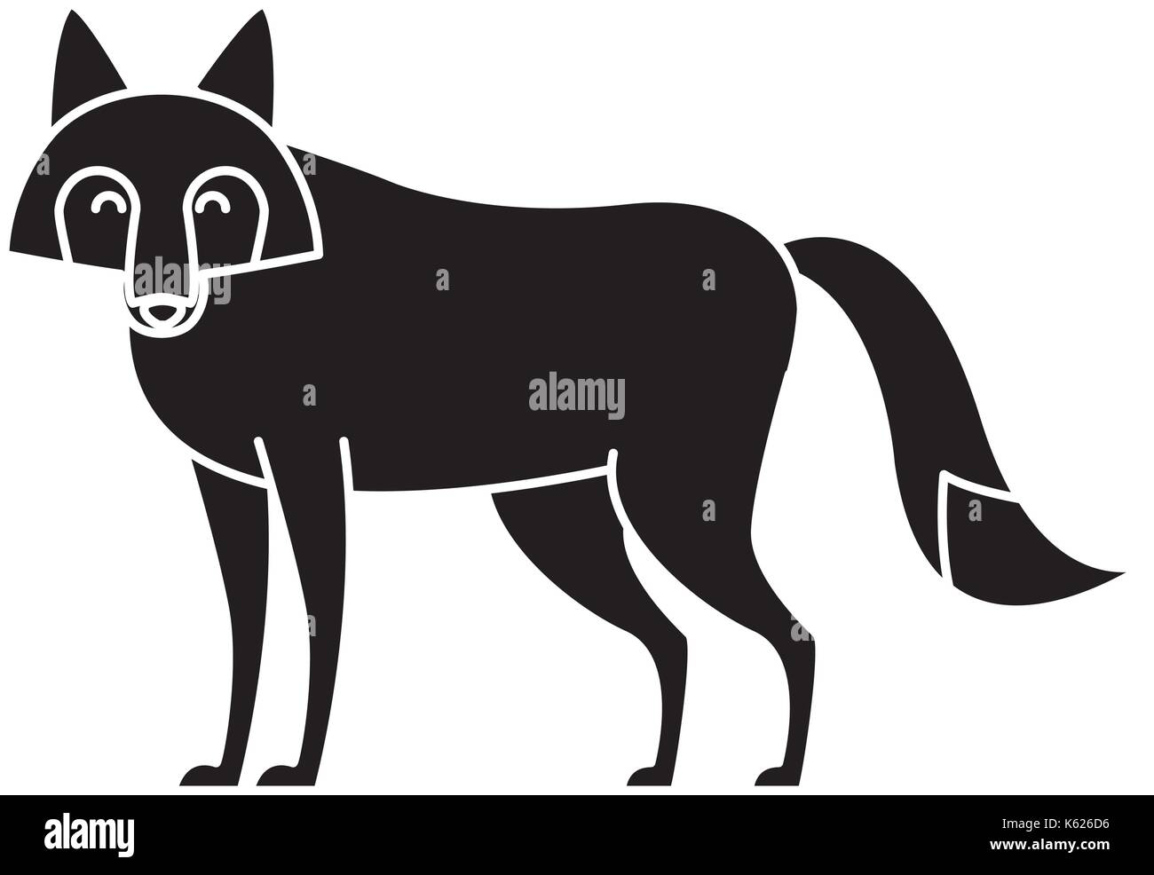 Wolf cartoon animal Stock Vector Image & Art - Alamy