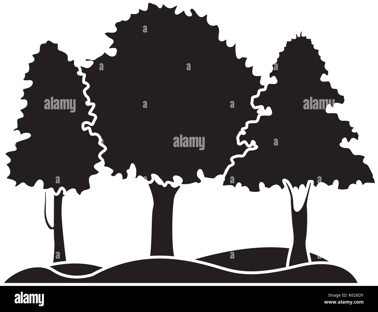 Beautiful forest landscape Stock Vector Image & Art - Alamy