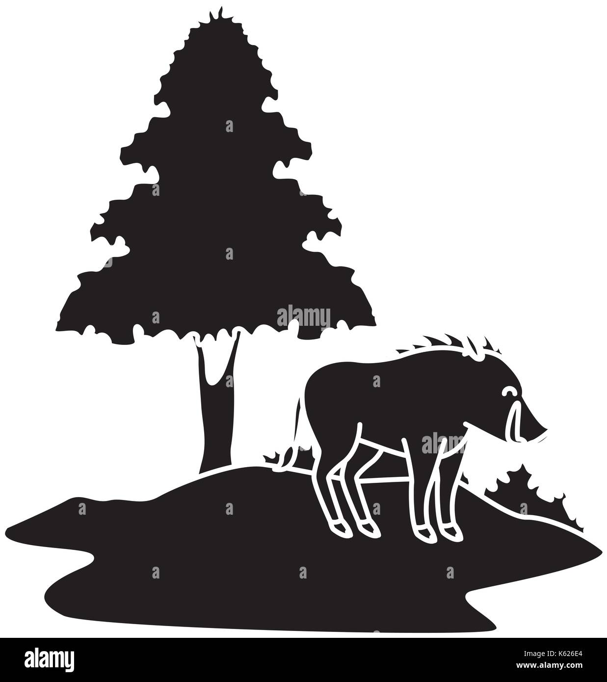 Jabali animal cartoon Stock Vector Image & Art - Alamy