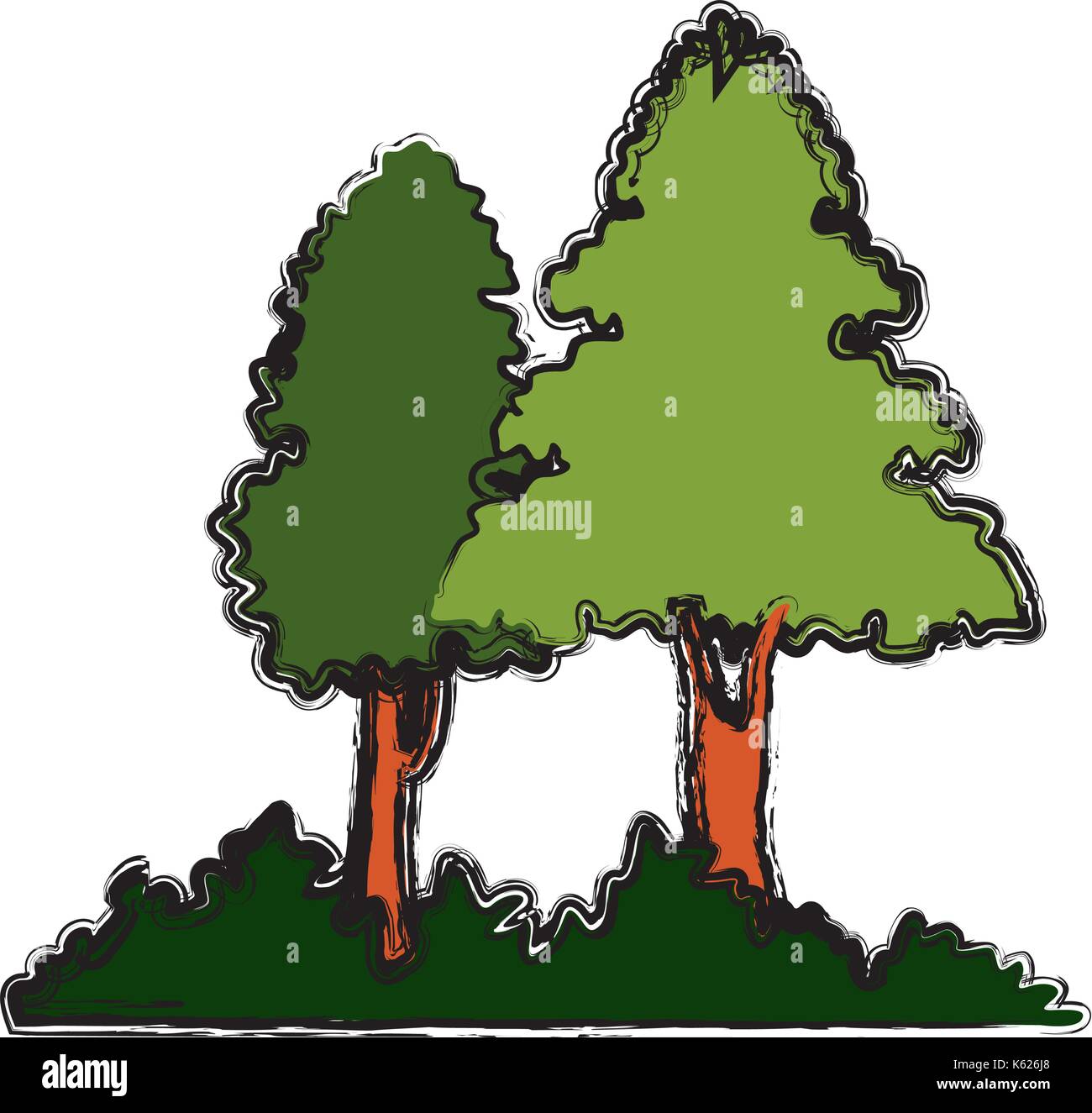 Beautiful forest landscape Stock Vector Image & Art - Alamy