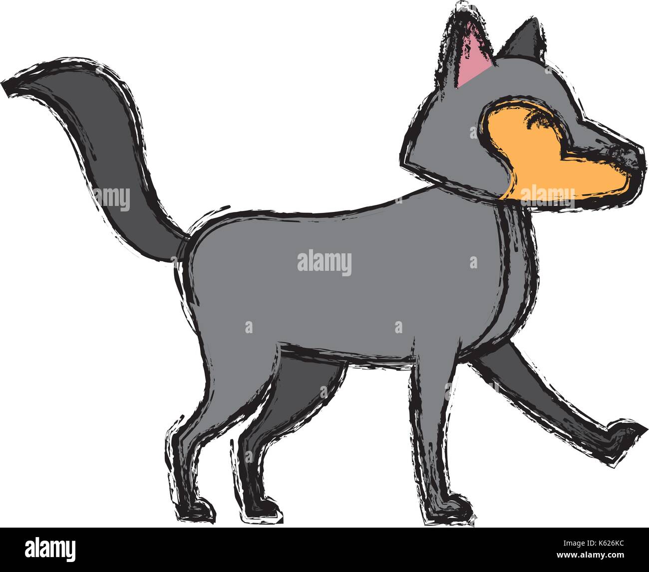 Wolf cartoon animal Stock Vector Image & Art - Alamy