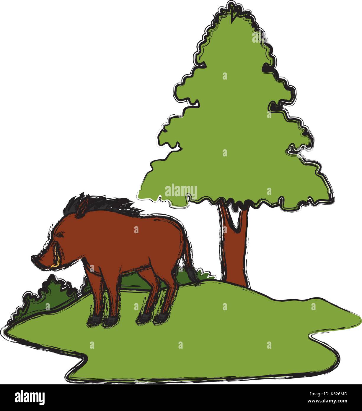 Jabali animal cartoon Stock Vector Image & Art - Alamy