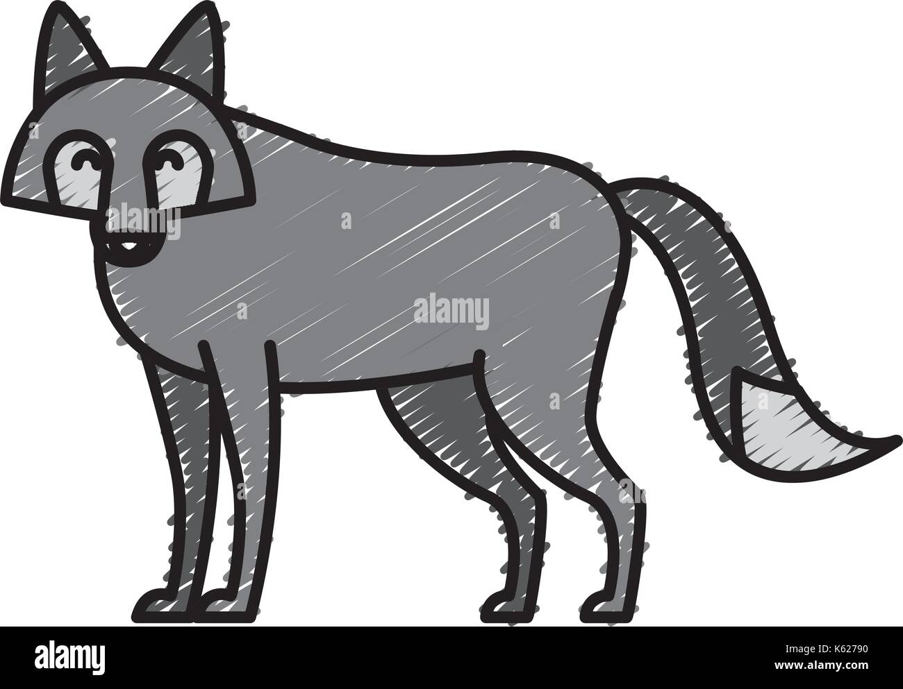 Wolf cartoon animal Stock Vector Image & Art - Alamy