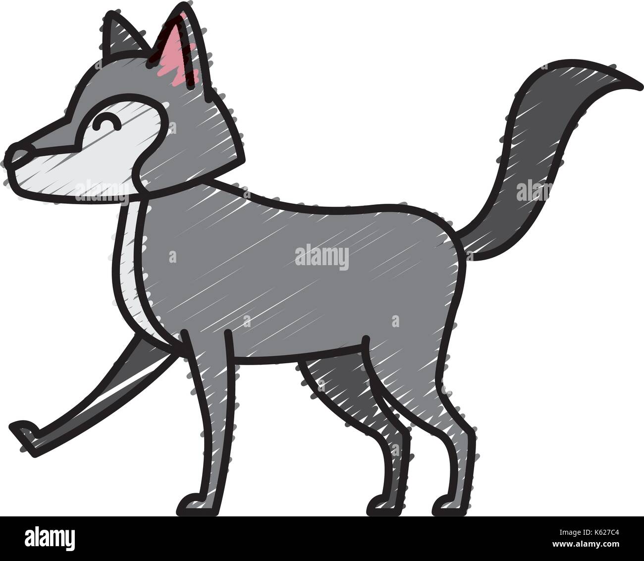 Wolf cartoon animal Stock Vector Image & Art - Alamy