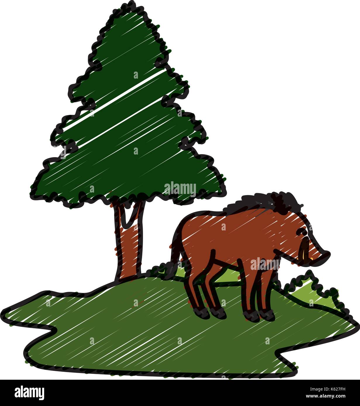 Jabali animal cartoon Stock Vector Image & Art - Alamy