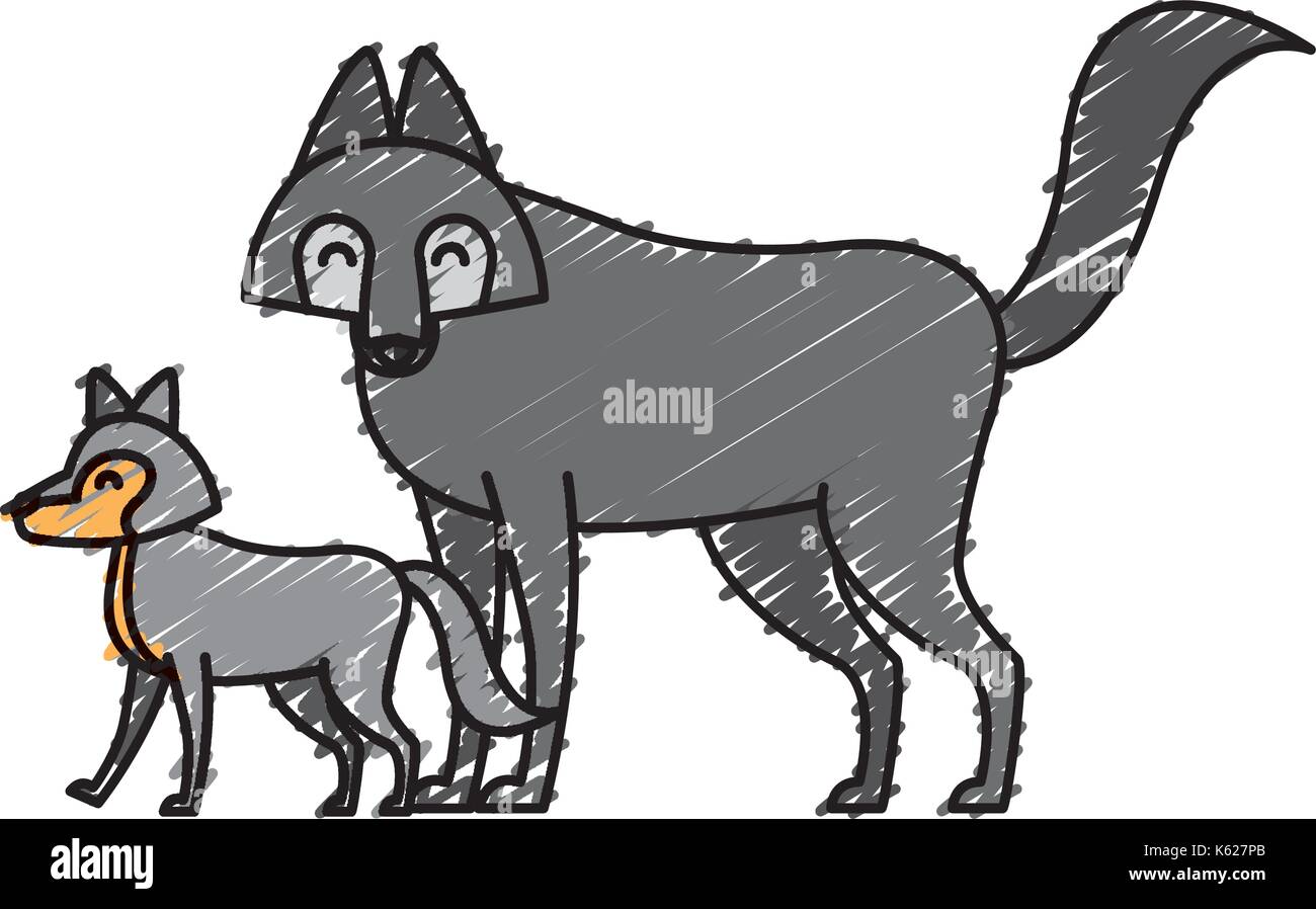 Wolf cartoon animal Stock Vector Image & Art - Alamy