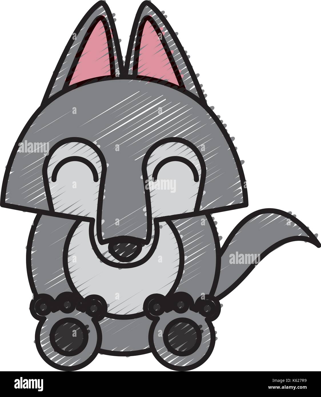 Wolf cartoon animal Stock Vector Image & Art - Alamy