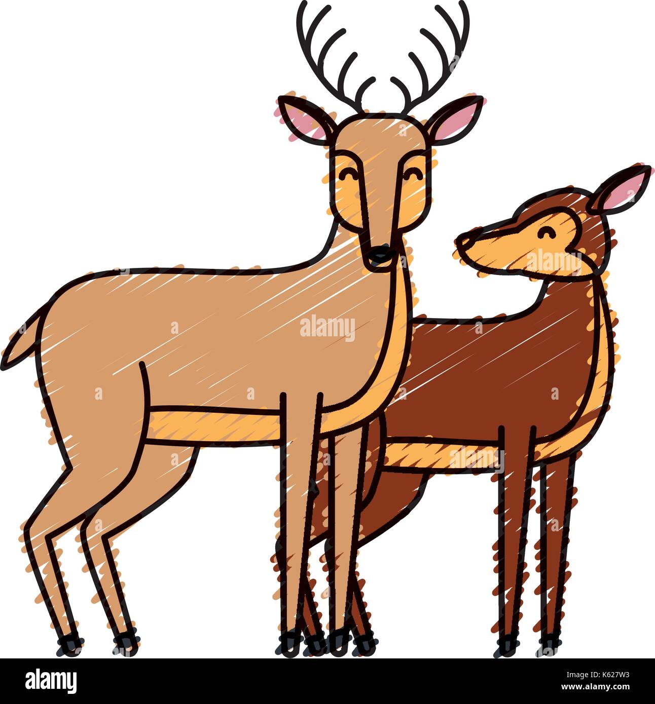 Deer animal cartoon Stock Vector Image & Art - Alamy
