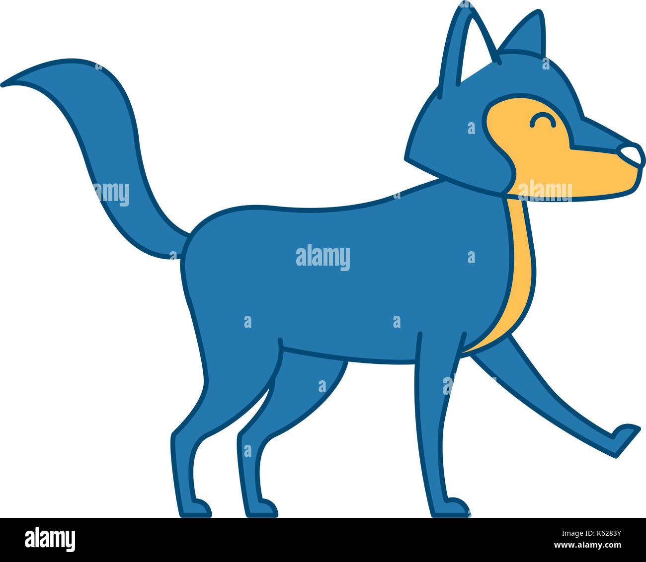 Wolf cartoon animal Stock Vector Image & Art - Alamy