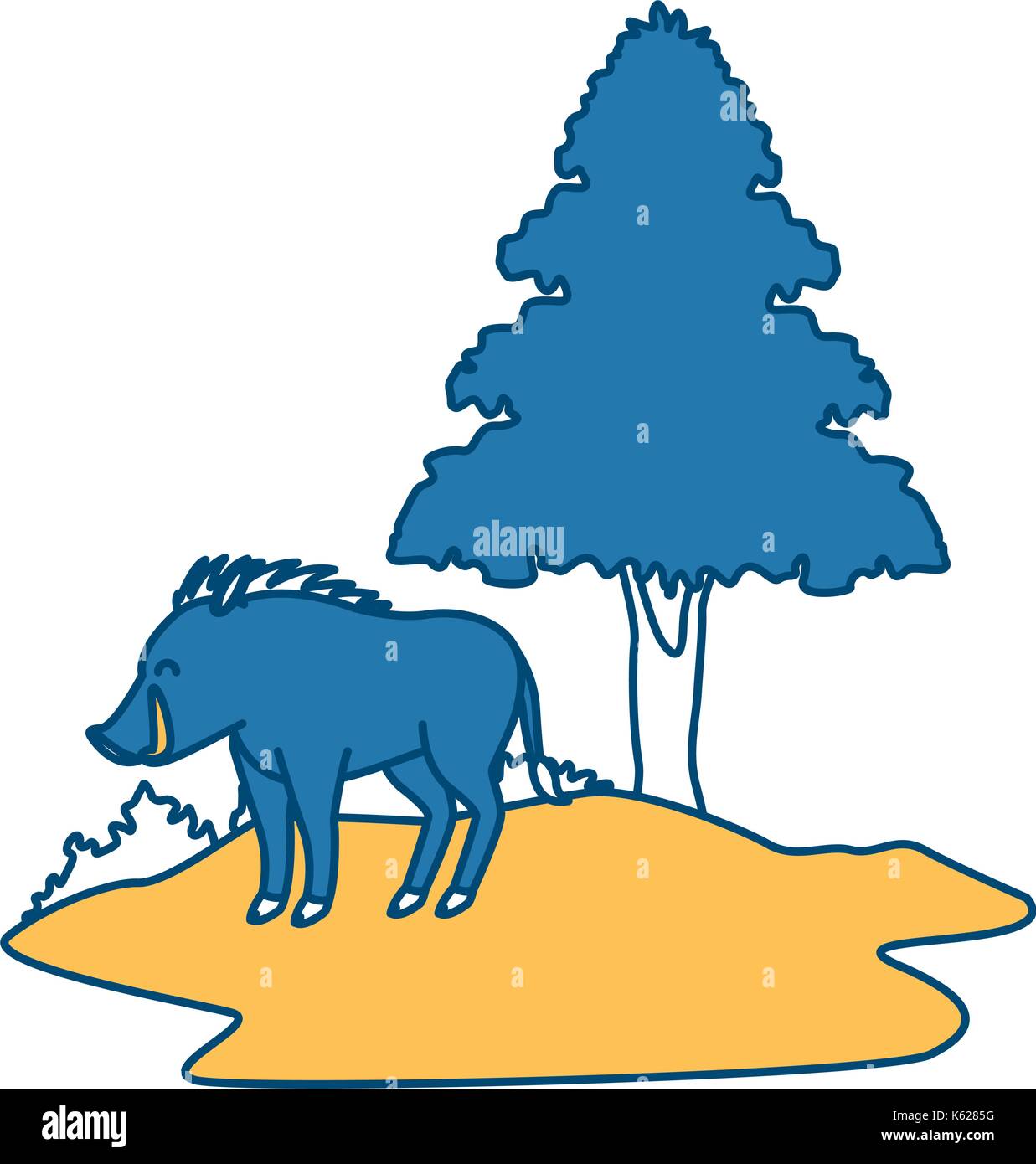 Jabali animal cartoon Stock Vector Image & Art - Alamy