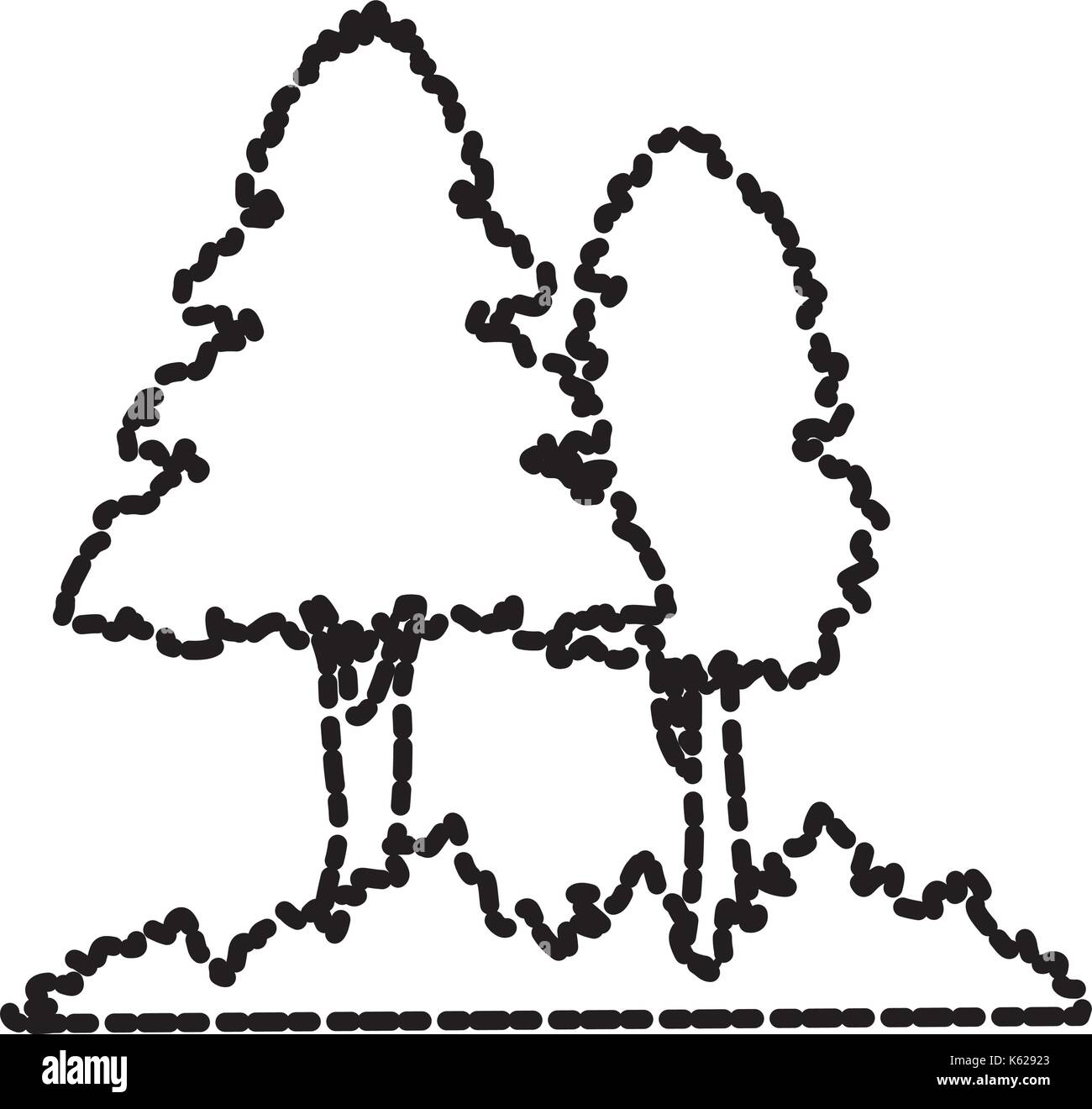 Tree dotted landscape Stock Vector Images - Alamy