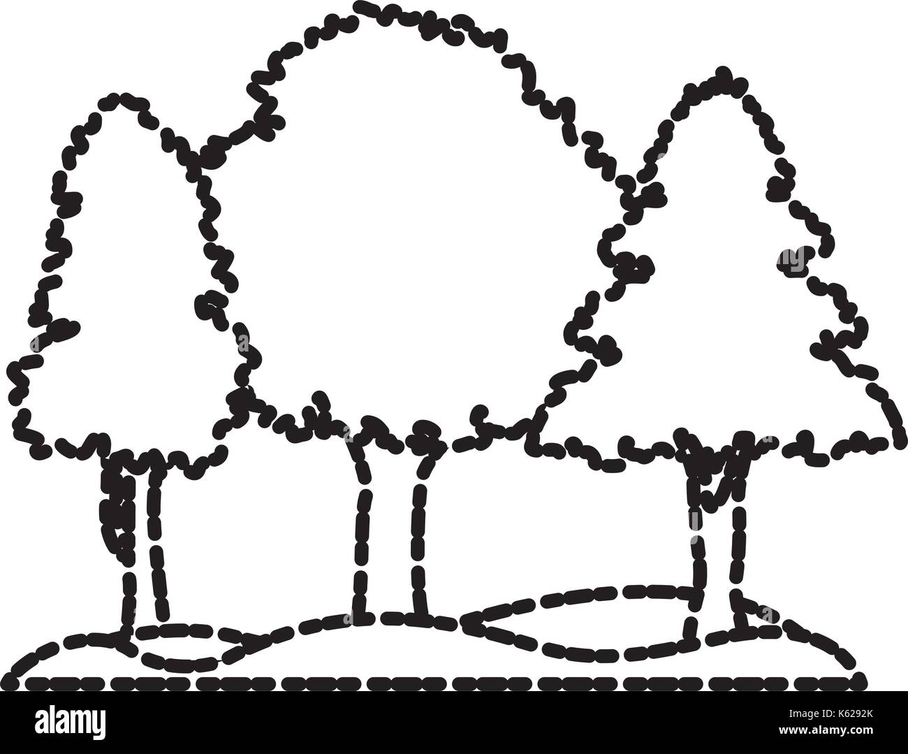 Tree dotted landscape Stock Vector Images - Alamy