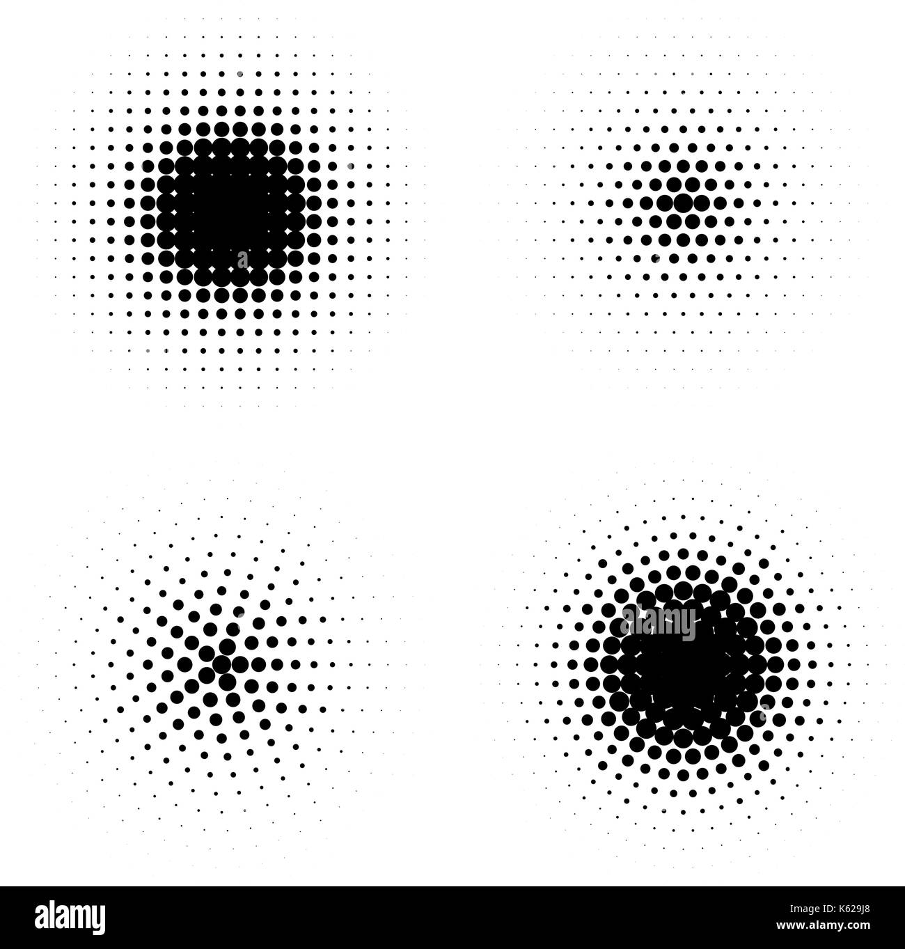 Vector abstract halftone circles set. Abstract dotted gradient design ...