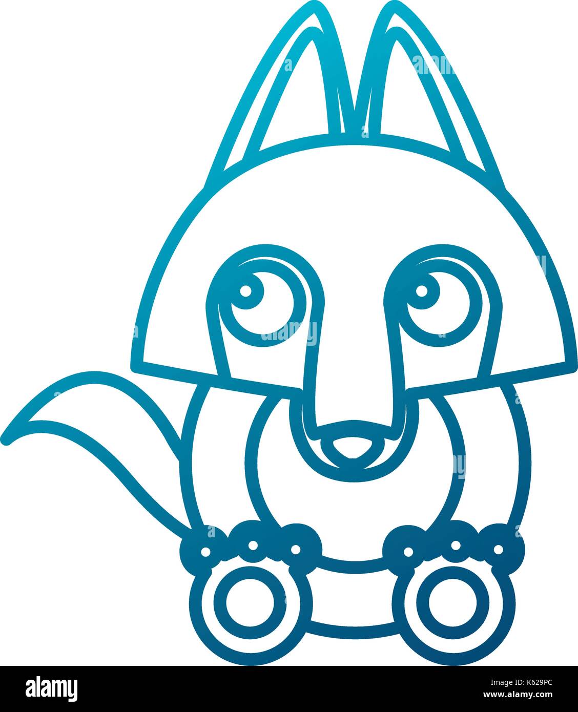 Wolf cartoon animal Stock Vector Image & Art - Alamy