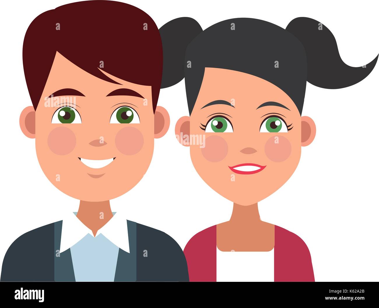 Young friends cartoon Stock Vector Image & Art - Alamy