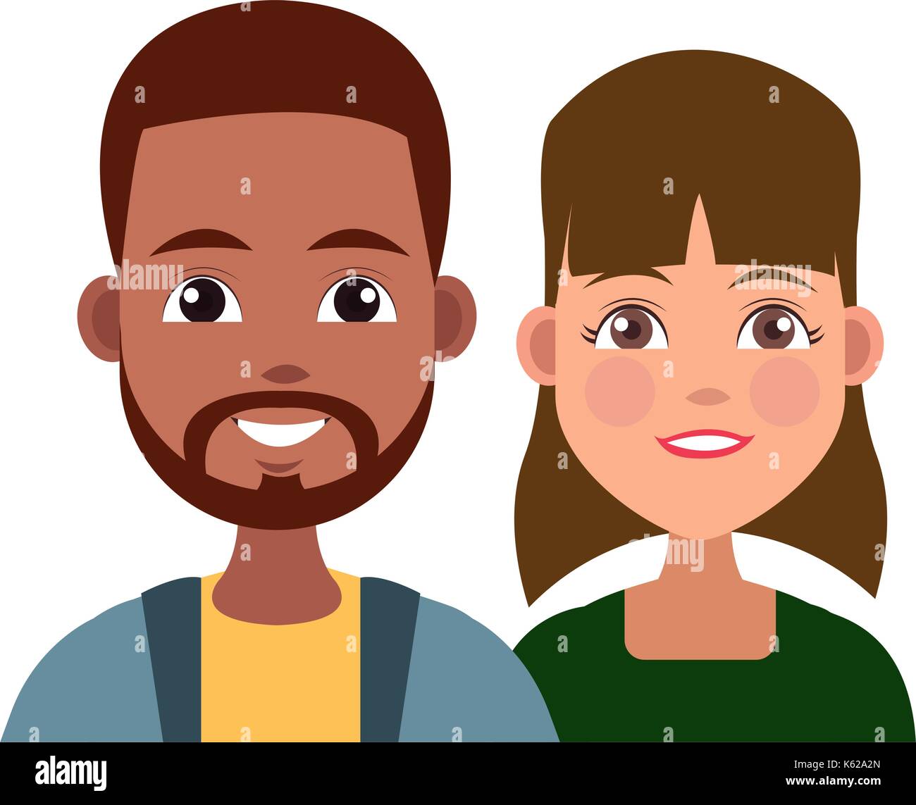 Happy friends smiling posing Stock Vector Images - Alamy