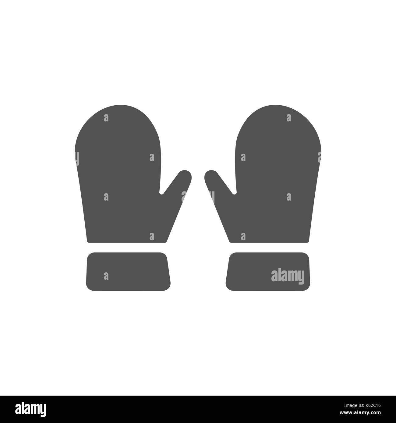 Mittens vector icon on white background. Vector illustration Stock ...