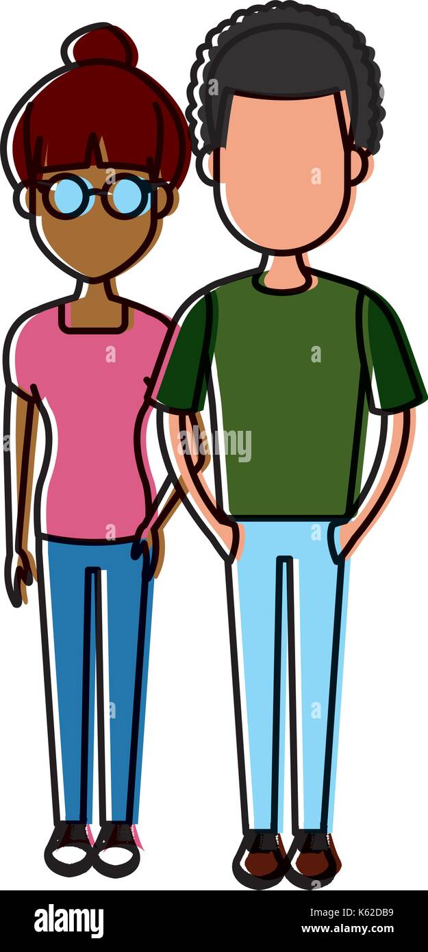 Young couple cartoon Stock Vector Image & Art - Alamy