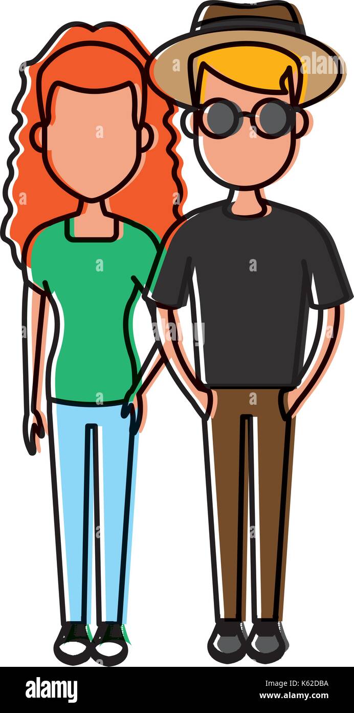 Young couple cartoon Stock Vector Image & Art - Alamy