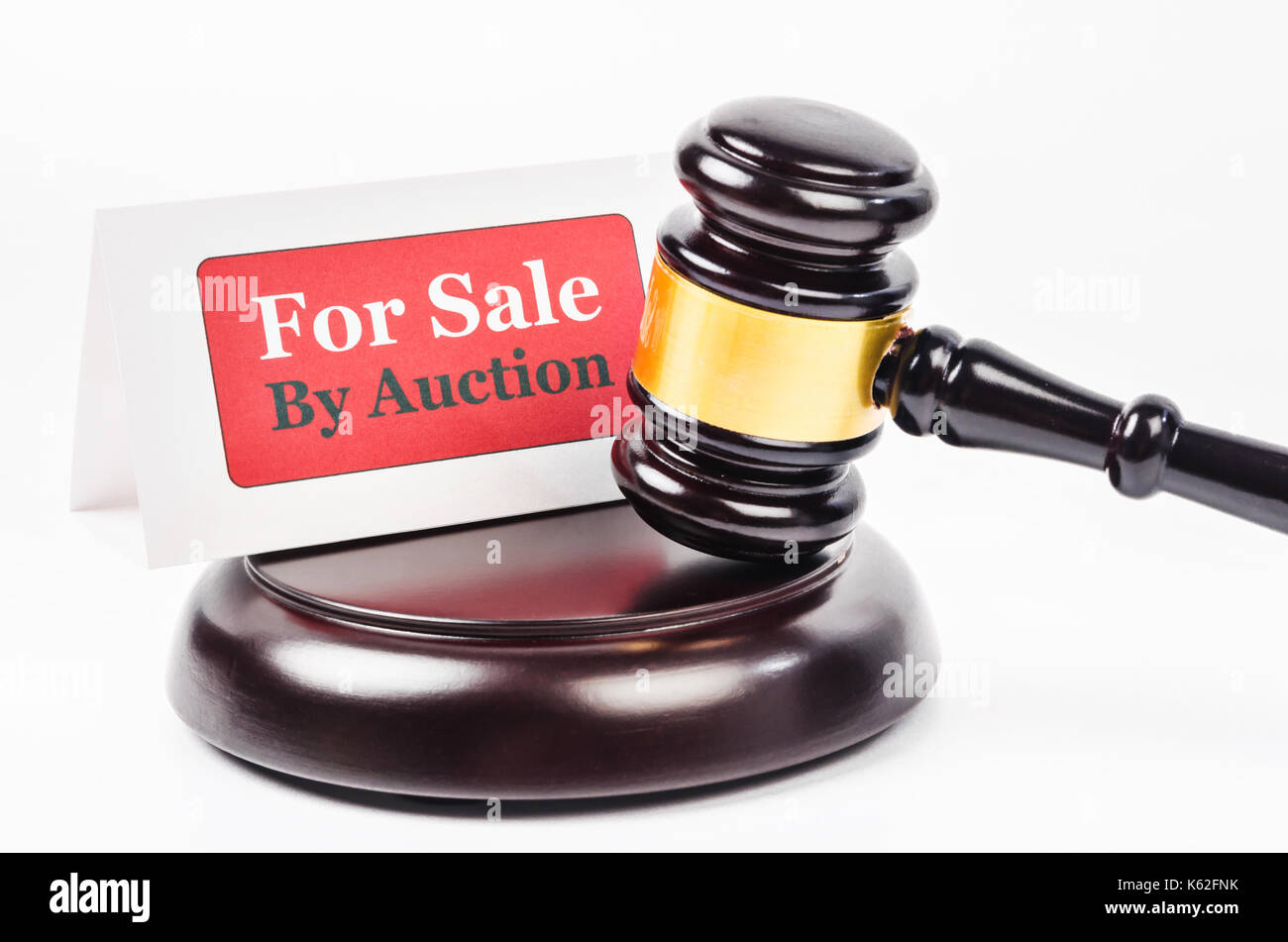 Auction sales with wooden gavel Stock Photo - Alamy