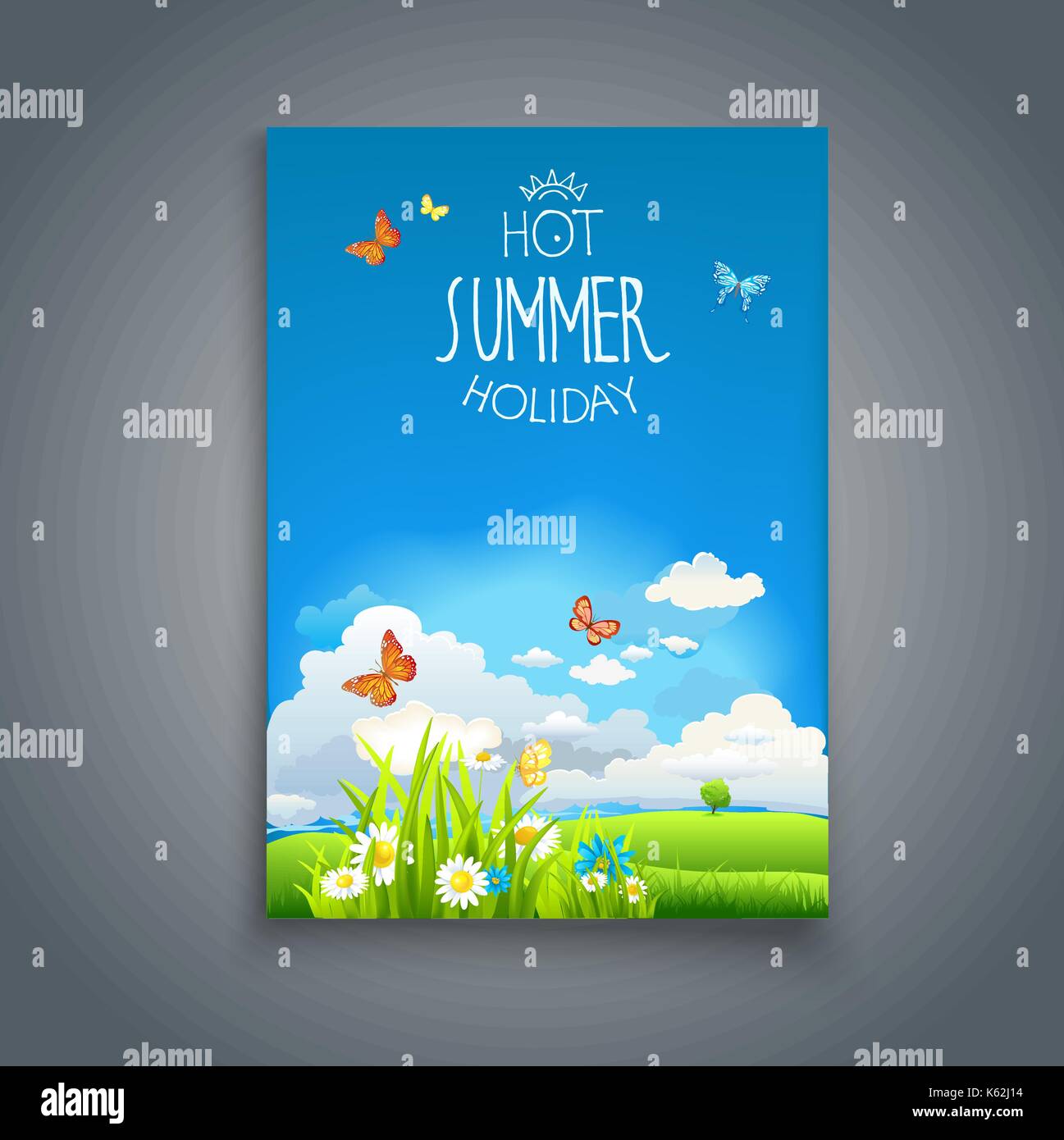 Flyer cover design happy Stock Vector Images - Alamy