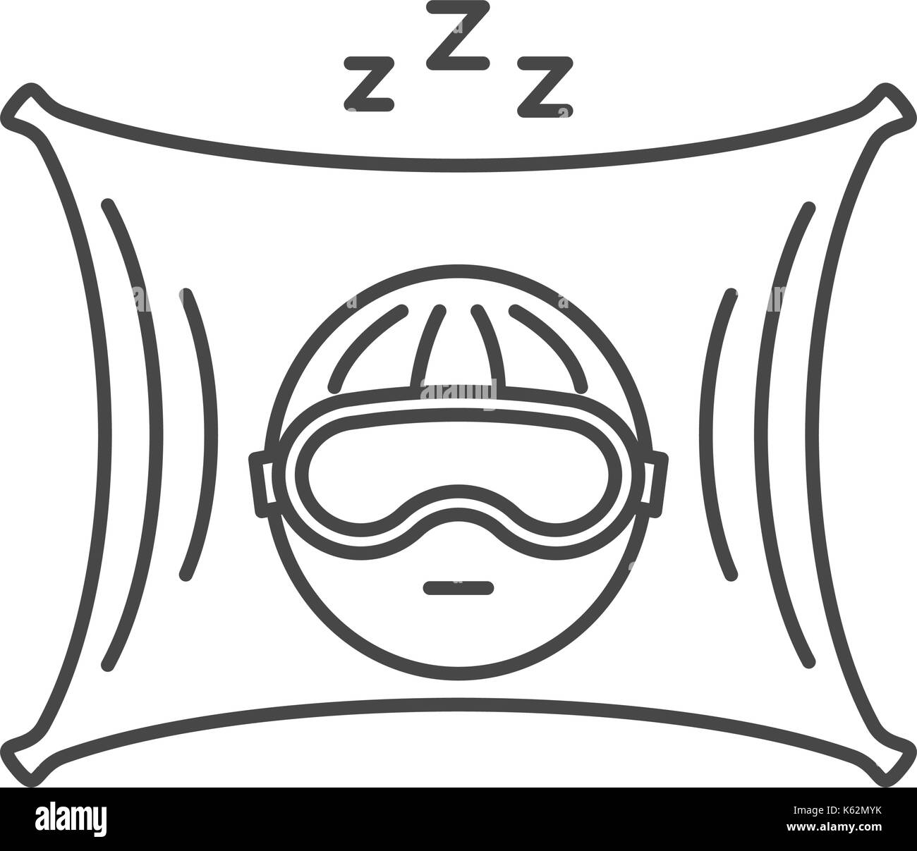 Vector thin line sleep icon Stock Vector Image & Art - Alamy