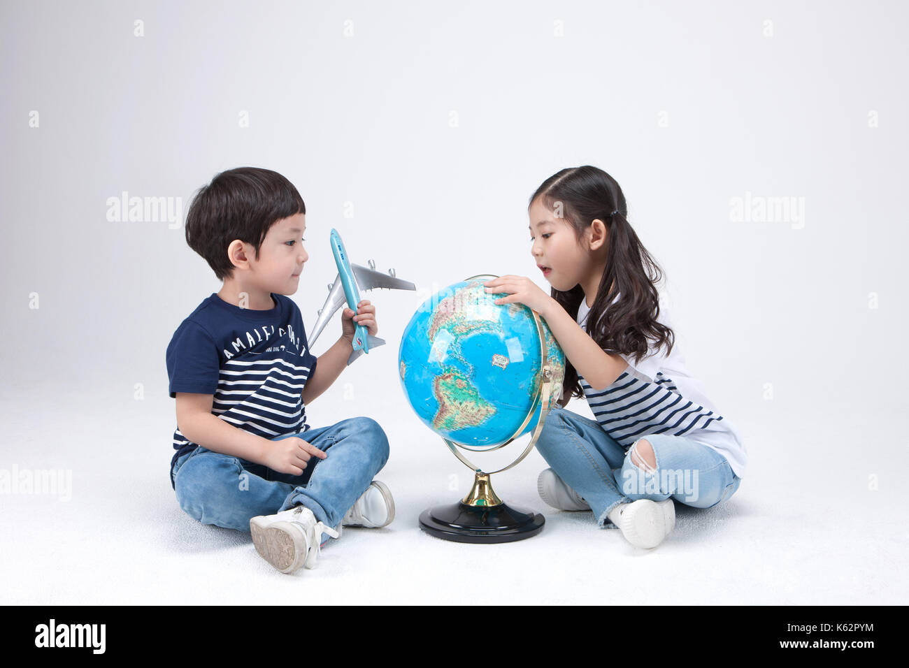 The little girl and boy 222 Stock Photo - Alamy