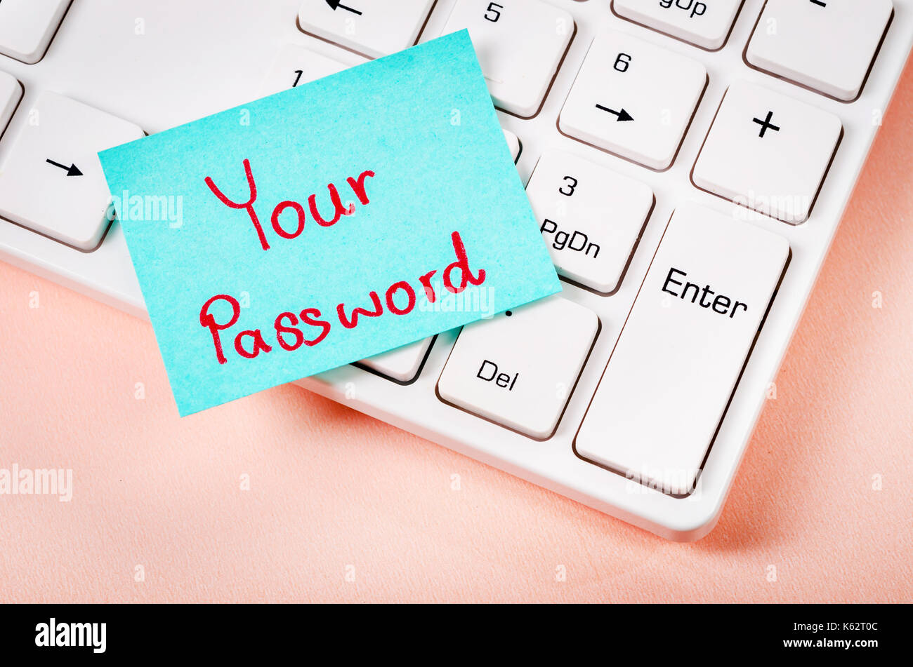 Your password text note on computer keyboard Stock Photo - Alamy