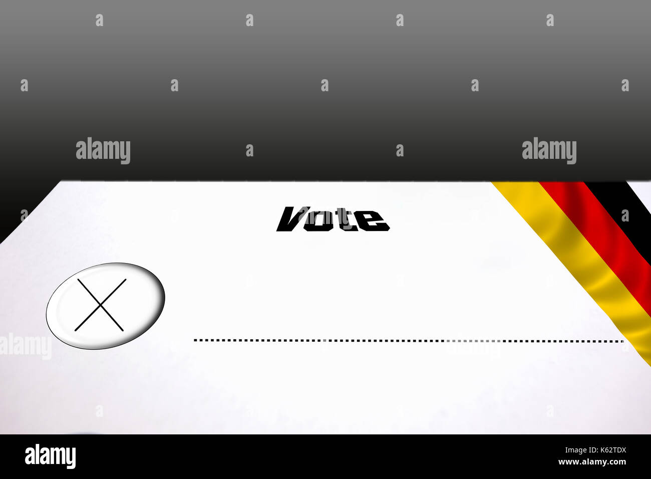 Ballot papers, Choice sheet for government elections or Bundestag ...