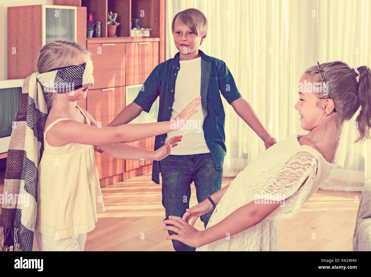 Blind kid playing hi-res stock photography and images - Alamy