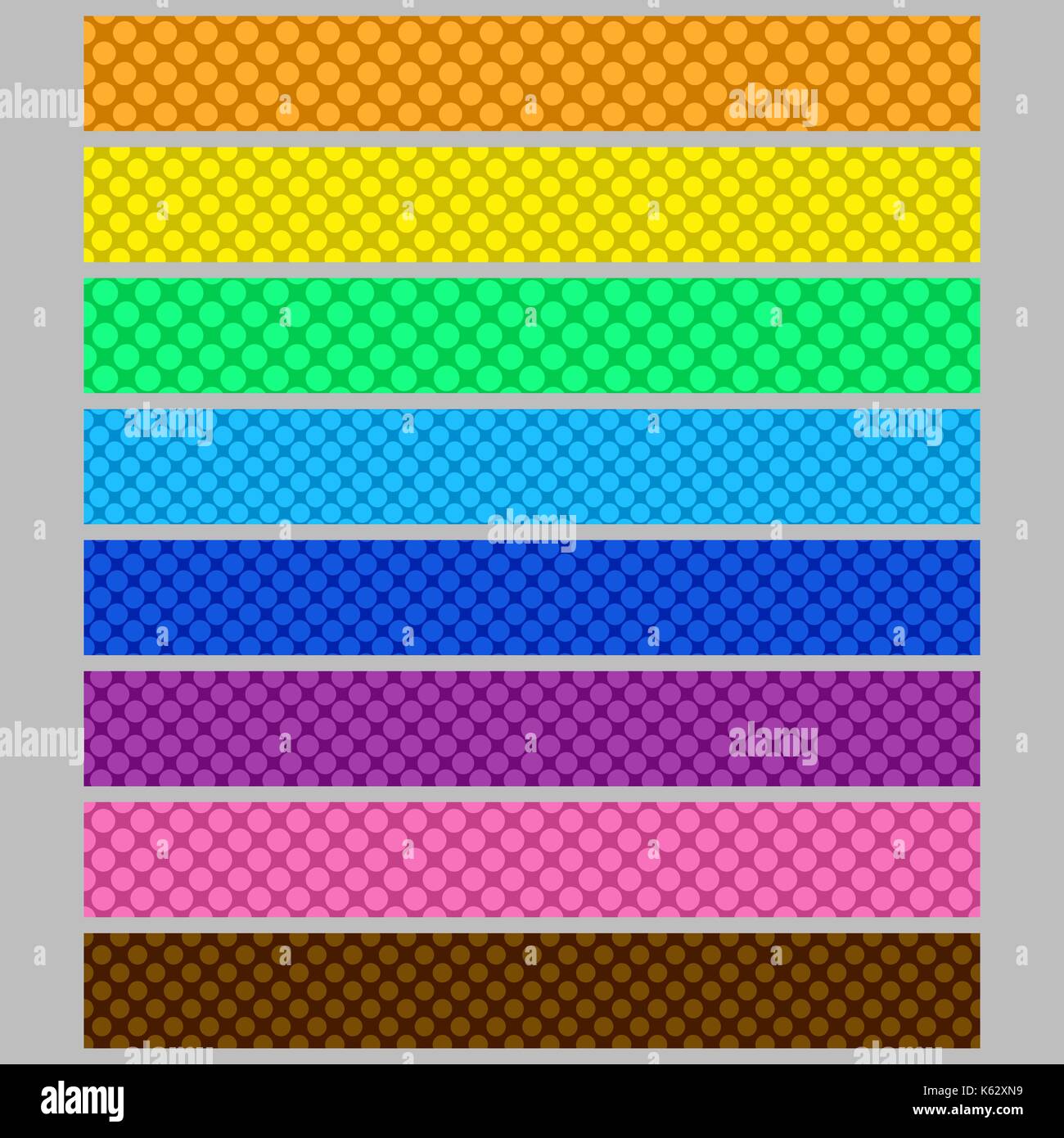 Abstract seamless polka dot pattern web banner background template set ...