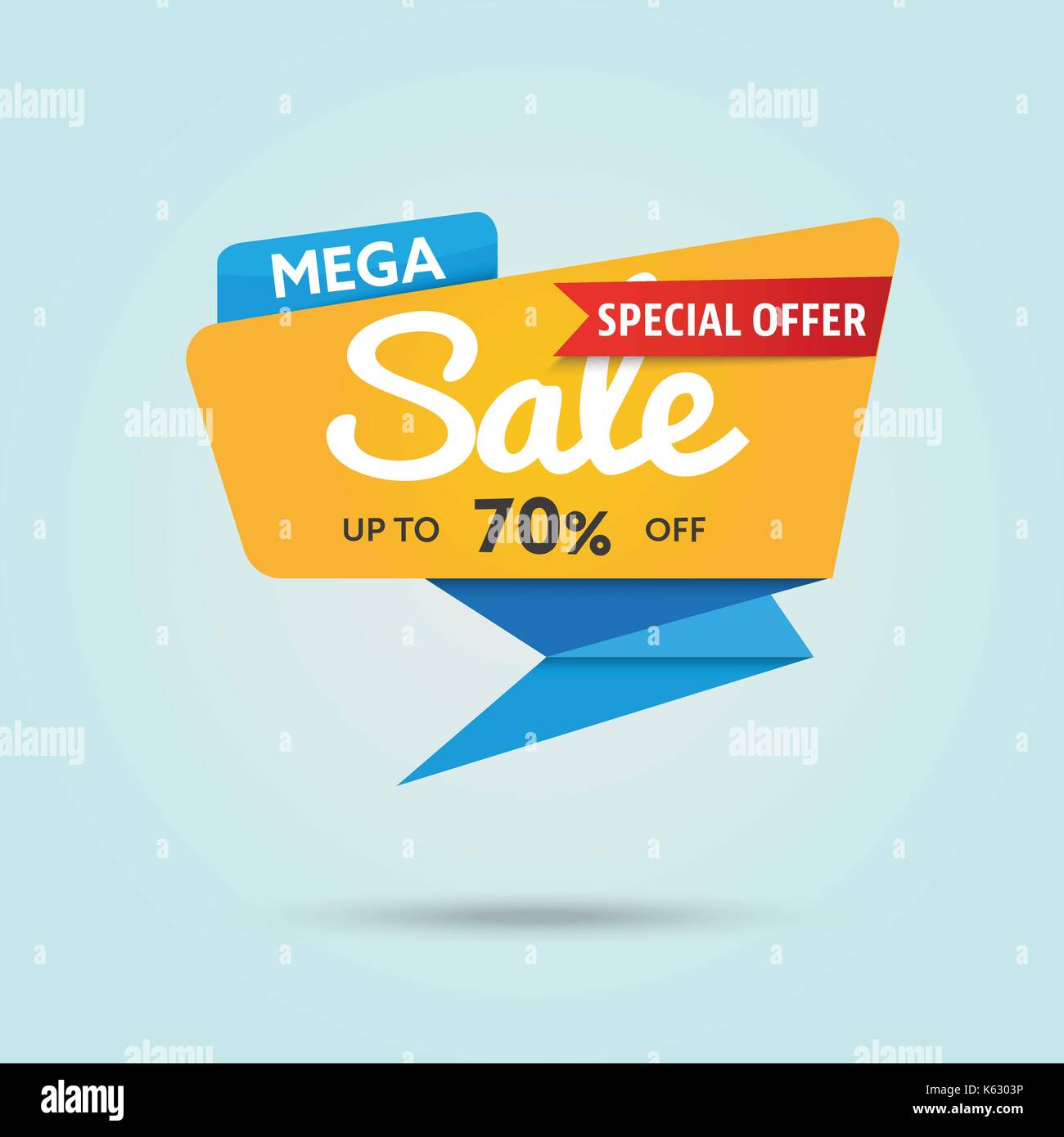 Mega Sale - modern vector color label illustration. Use this high ...
