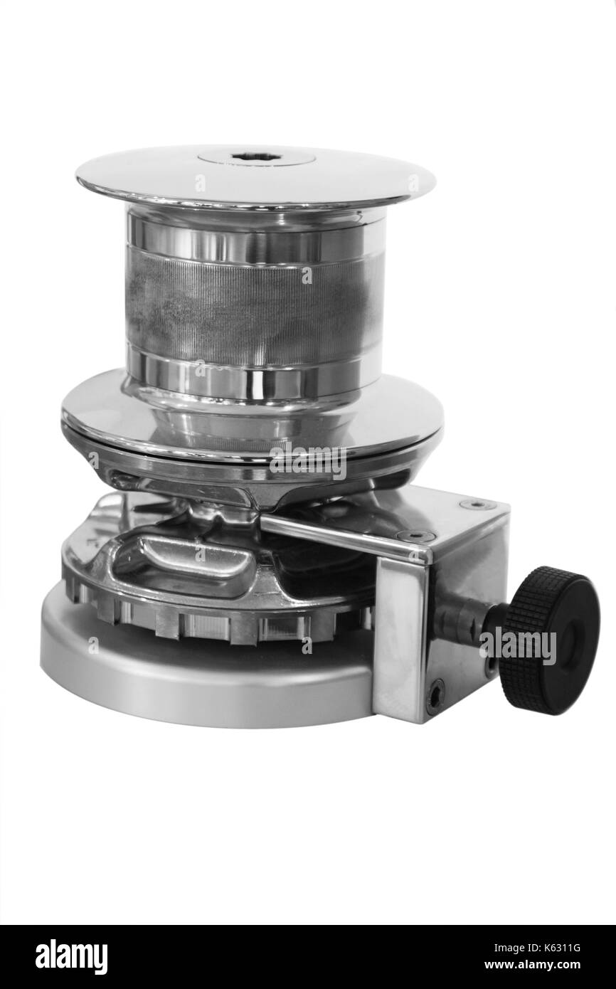New horizontal anchor windlass with electric motor, isolated Stock ...