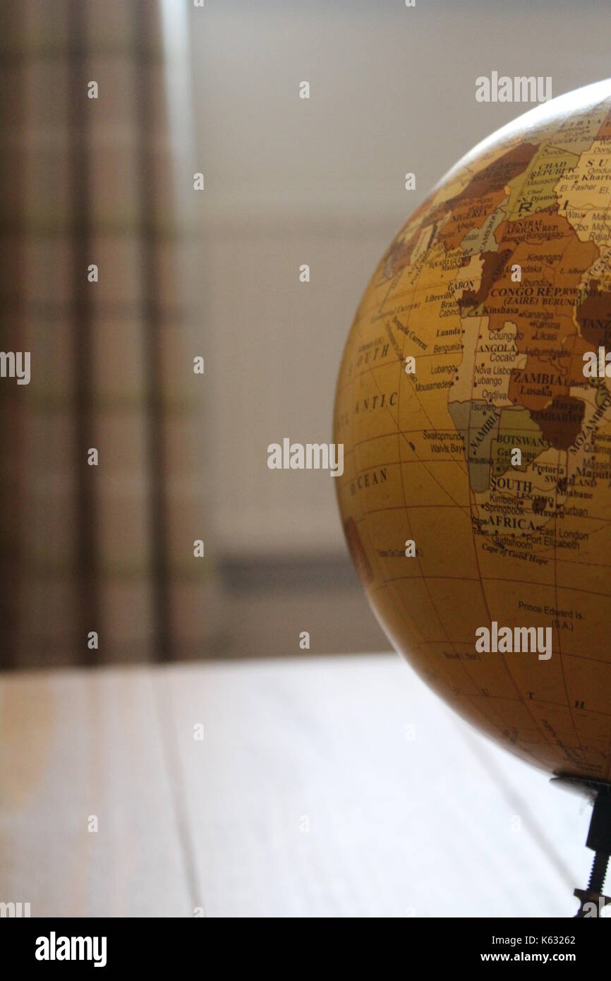 Close up of a globe of Stock Photo - Alamy