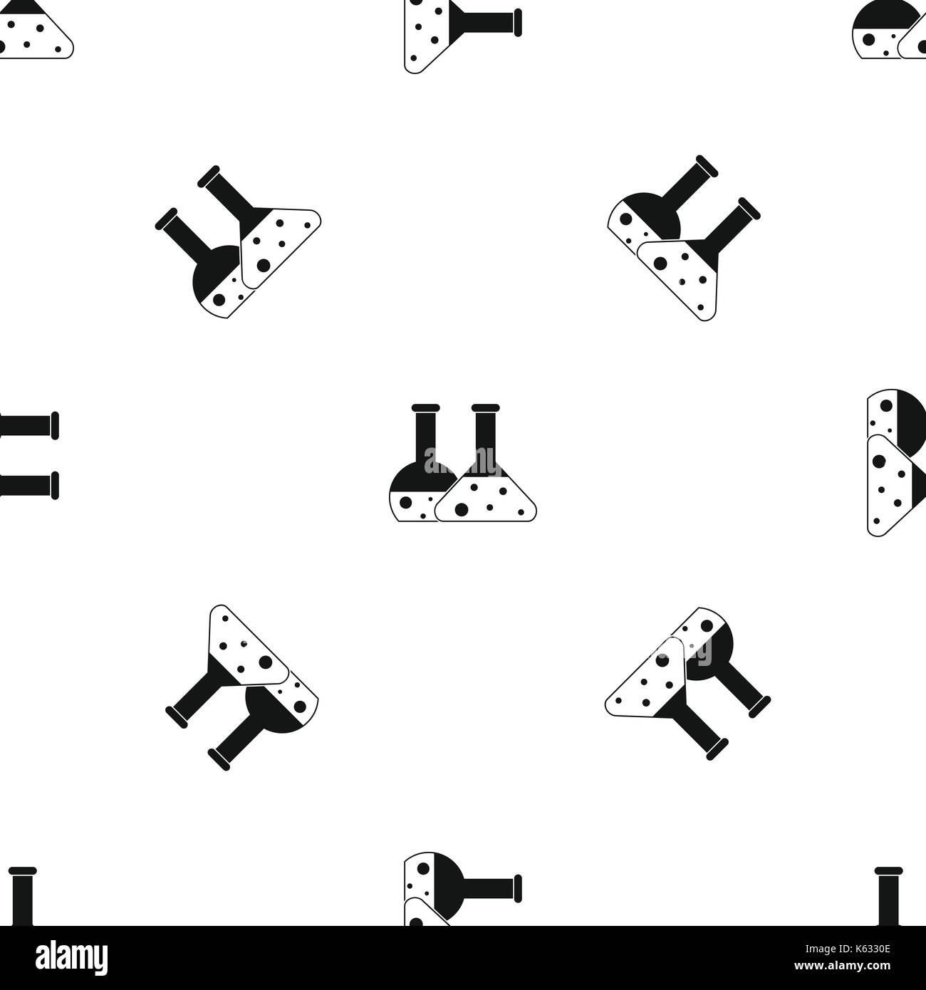 Transparent flasks pattern seamless black Stock Vector Image & Art - Alamy