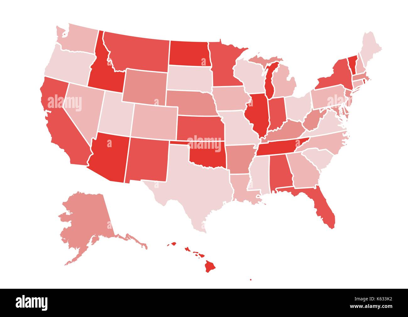 USA map vector illustration Stock Vector Image & Art - Alamy