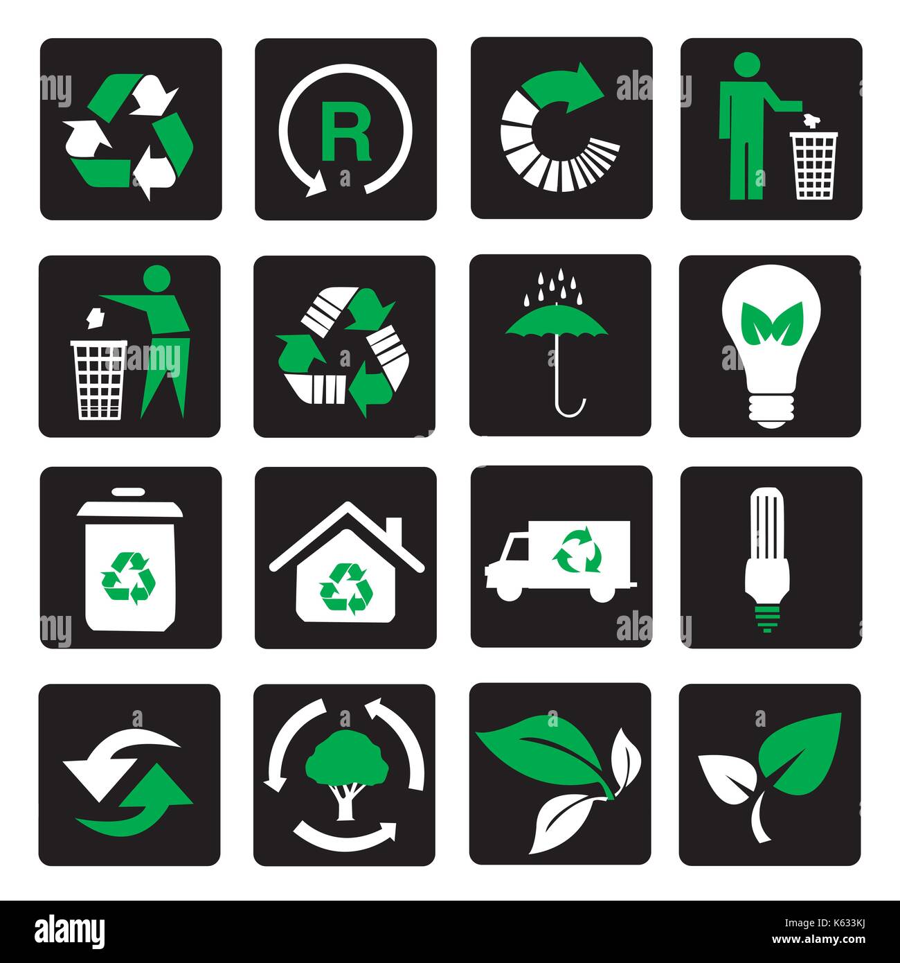 Vector set of environmental / recycling icons Stock Vector Image & Art ...