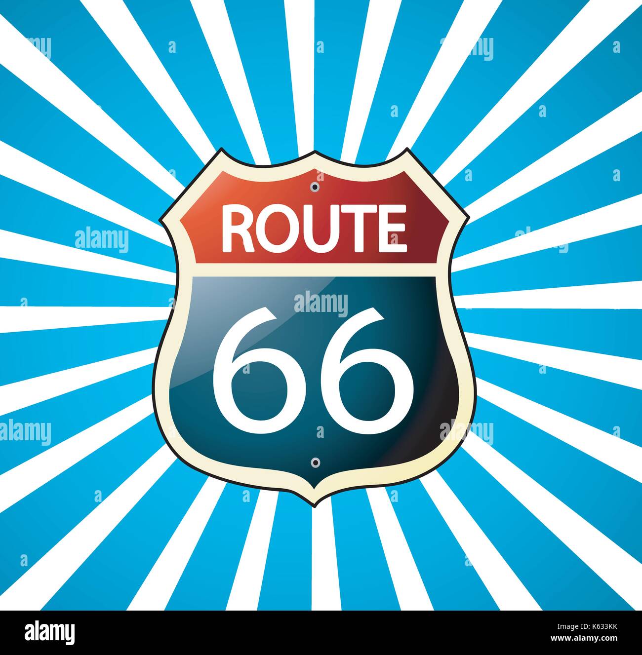 Route 66 sign Stock Vector Image & Art - Alamy