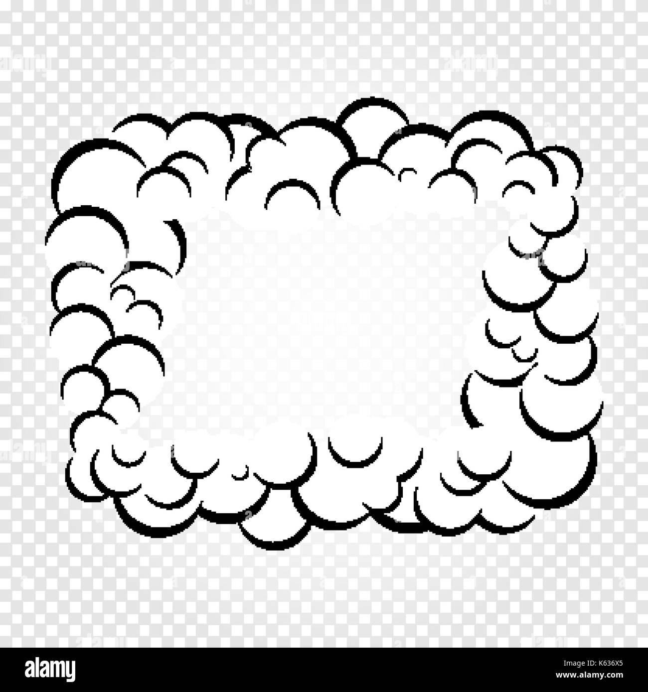 Isolated cartoon speech bubbles, frames of smoke or steam, comics ...