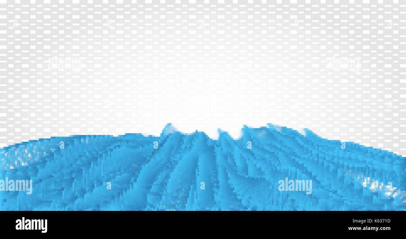 Abstract futuristic polygonal wavy lines and dots grid illustration ...