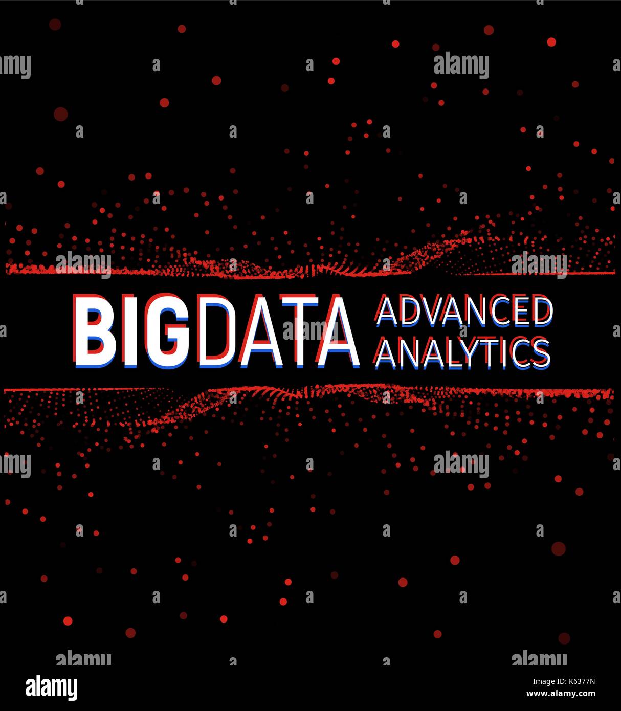 Big Data Abstract Vector Visualization Lines And Dots Array Big Data