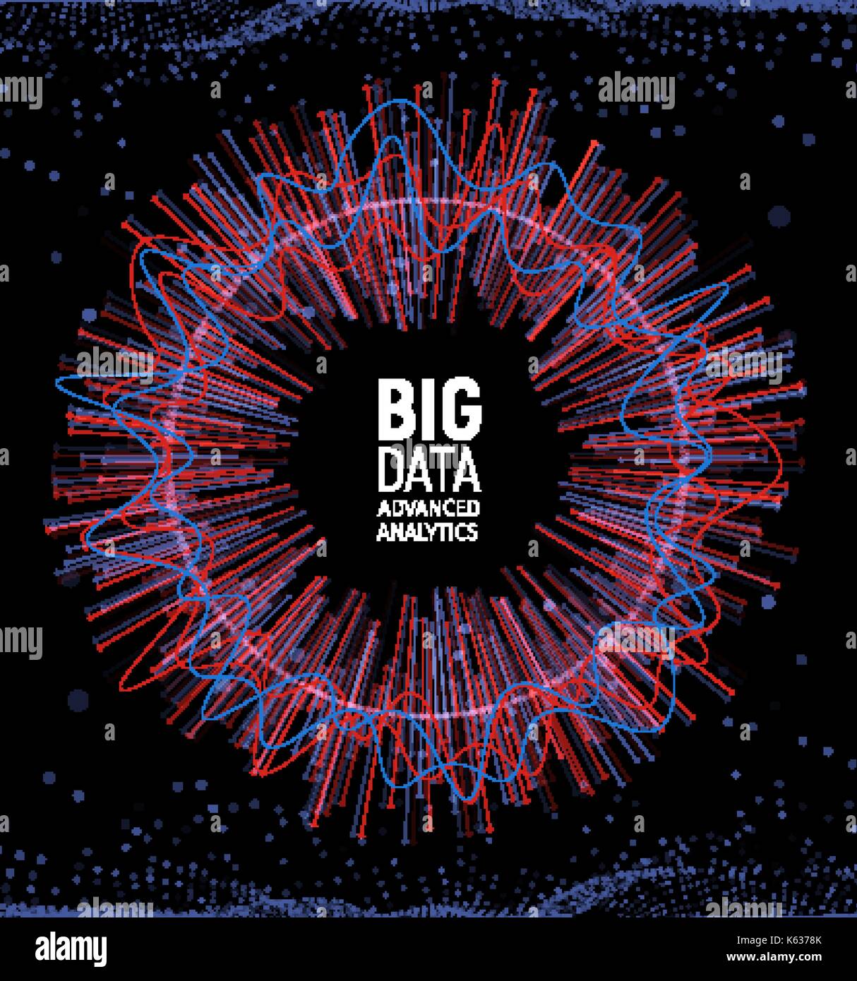 Big Data Abstract Vector Visualization Lines And Dots Array Big Data