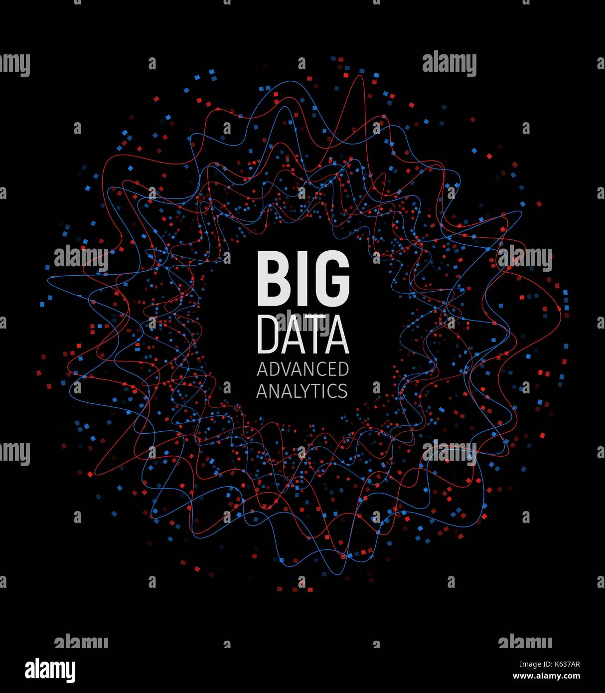 Big data abstract vector visualization. Lines and dots array. Big data ... Big data abstract vector visualization. Lines and dots array. Big data ...