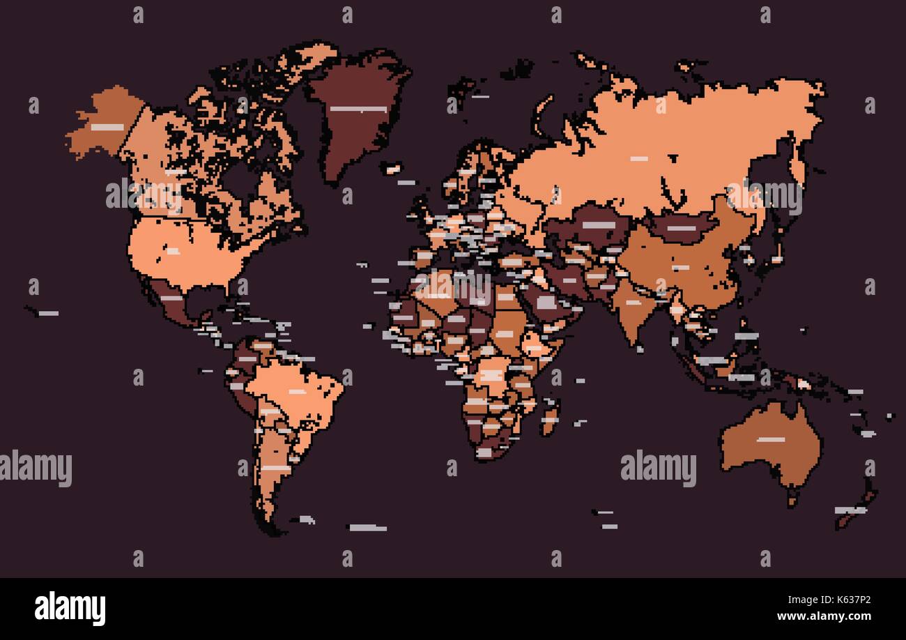 Stylized Map Of The World - United States Map