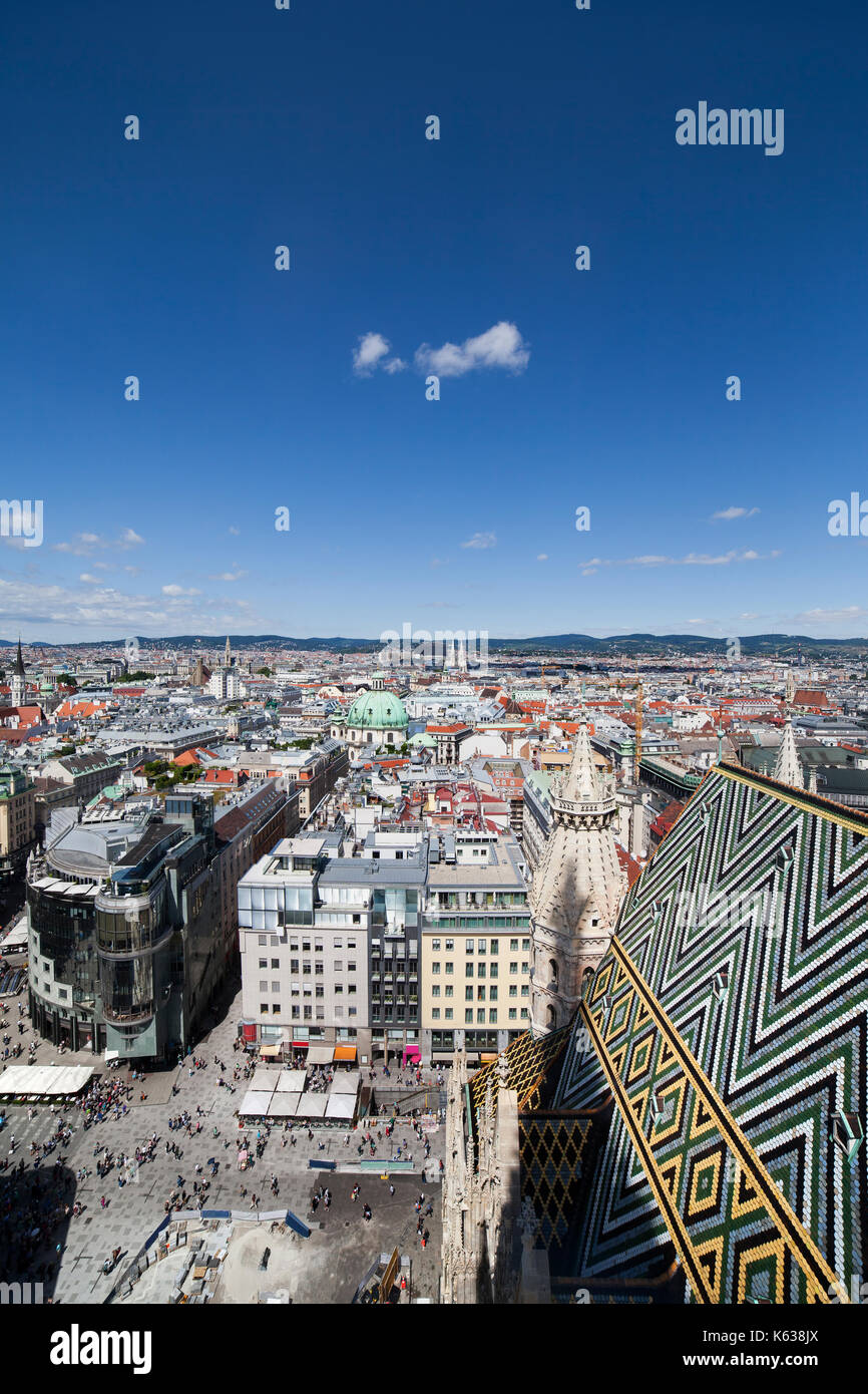 City of Vienna from above in Austria, capital city cityscape with ...