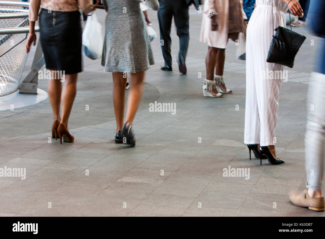 Well dressed motion blurred women in a city in the Netherlands Stock ...