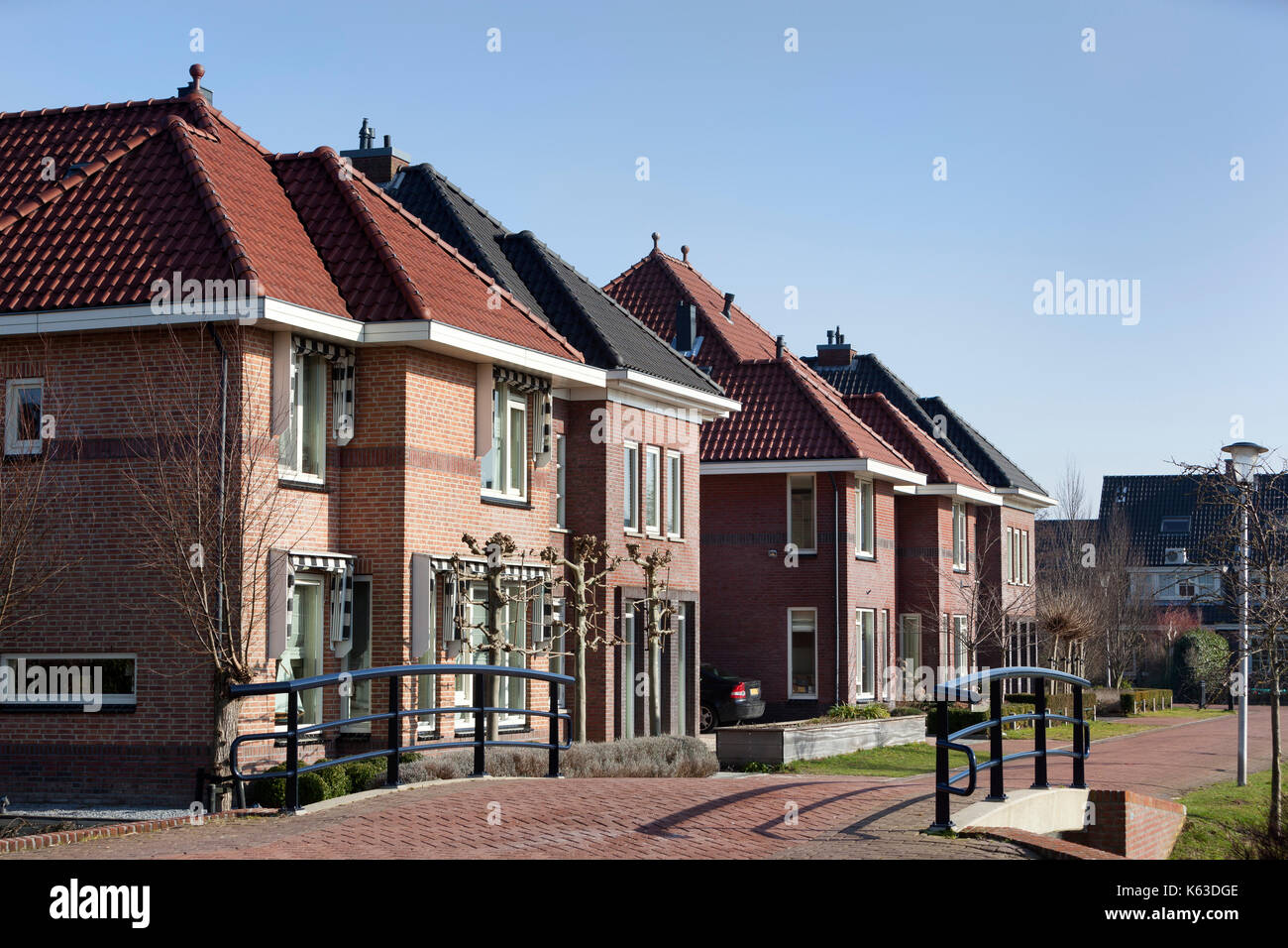 New built classic Dutch houses in Berkel in the Netherlands Stock Photo ...
