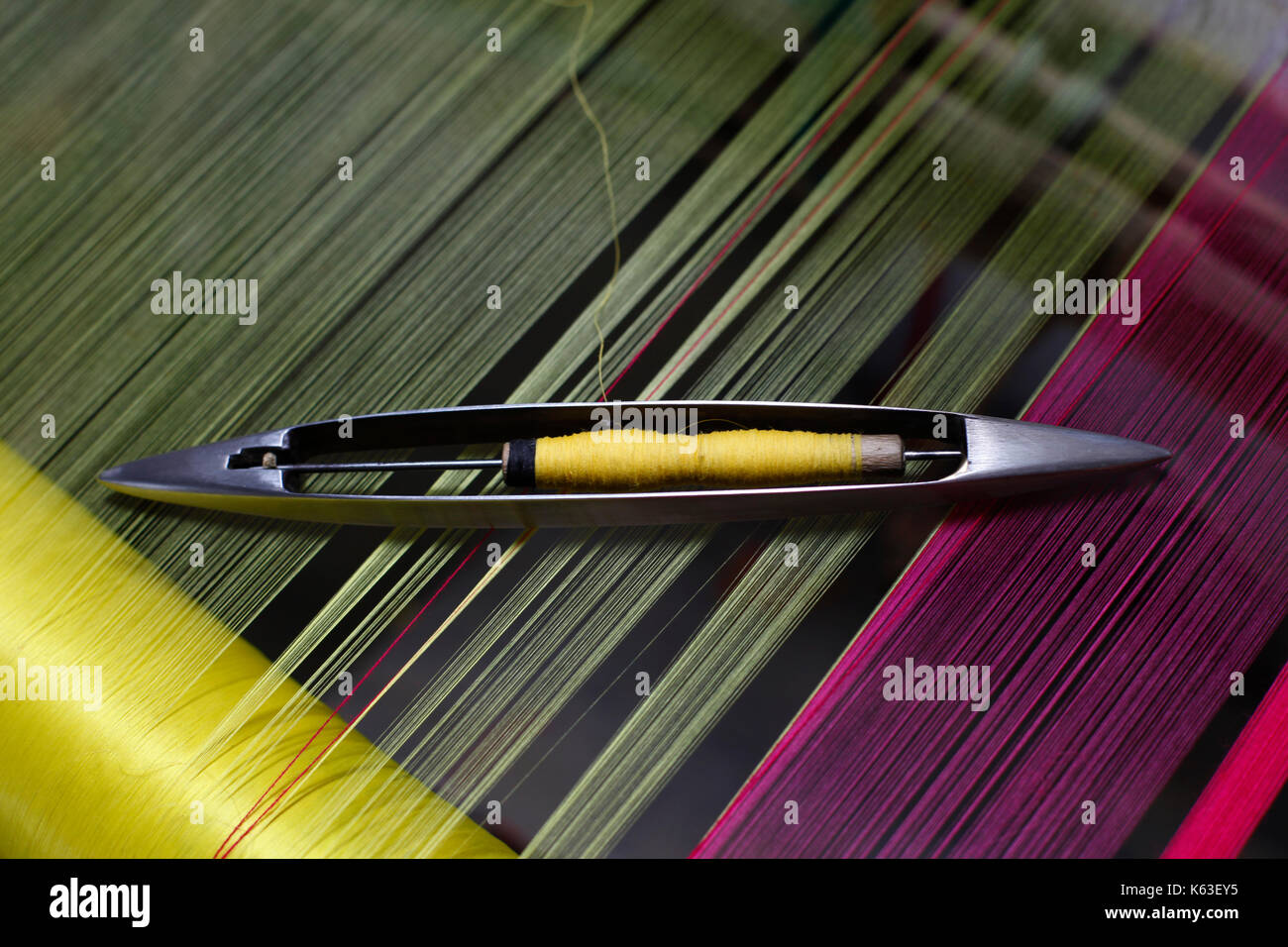 Jamdani weaving tools on display. Jamdani is a superfine handloom ...